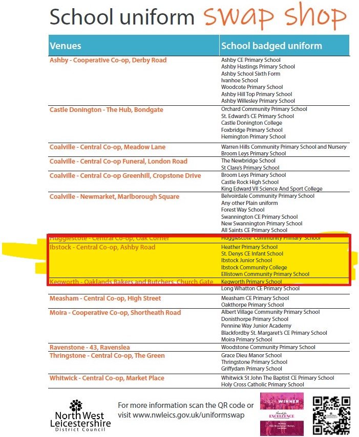 The Uniform Swap shop | Ellistown Community Primary School